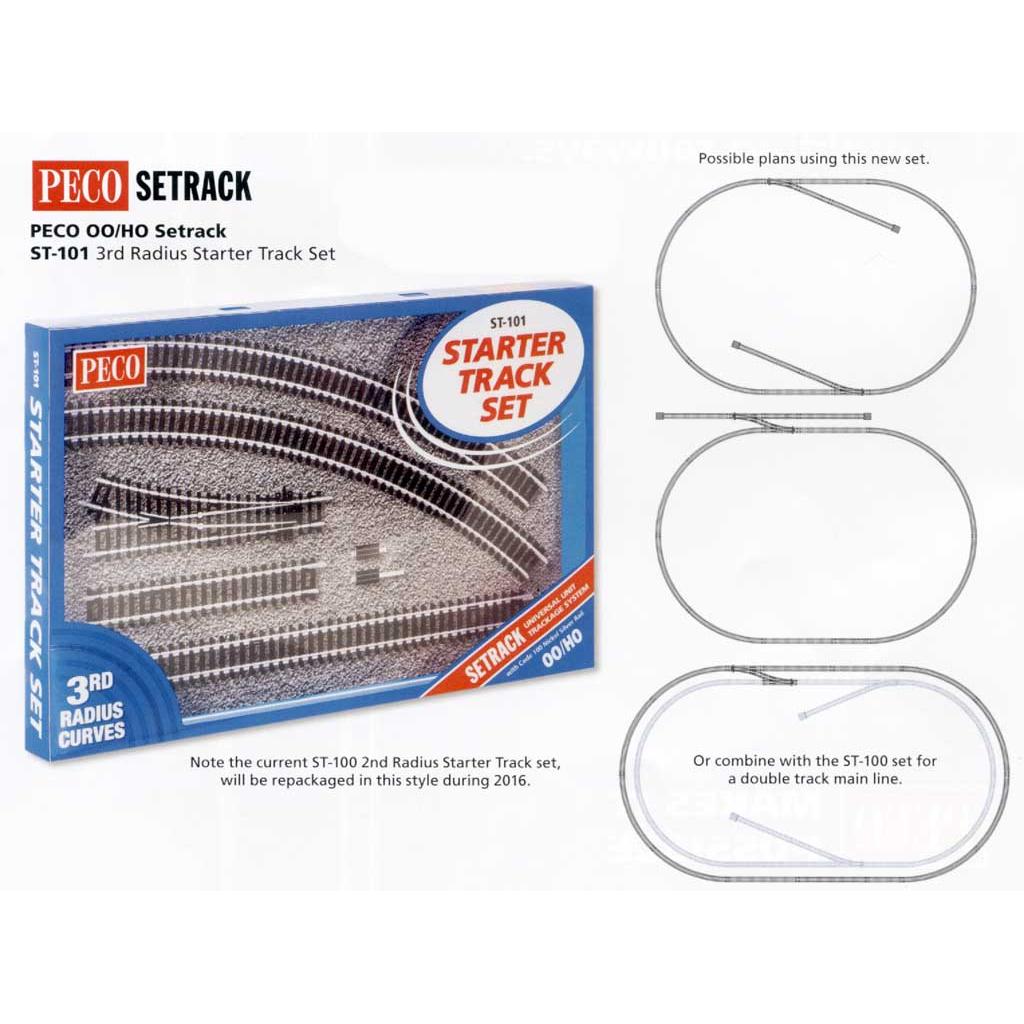 St-101 Starter Track Set 3Rd Radius Curves Oo/Ho Peco | Addlestone Models