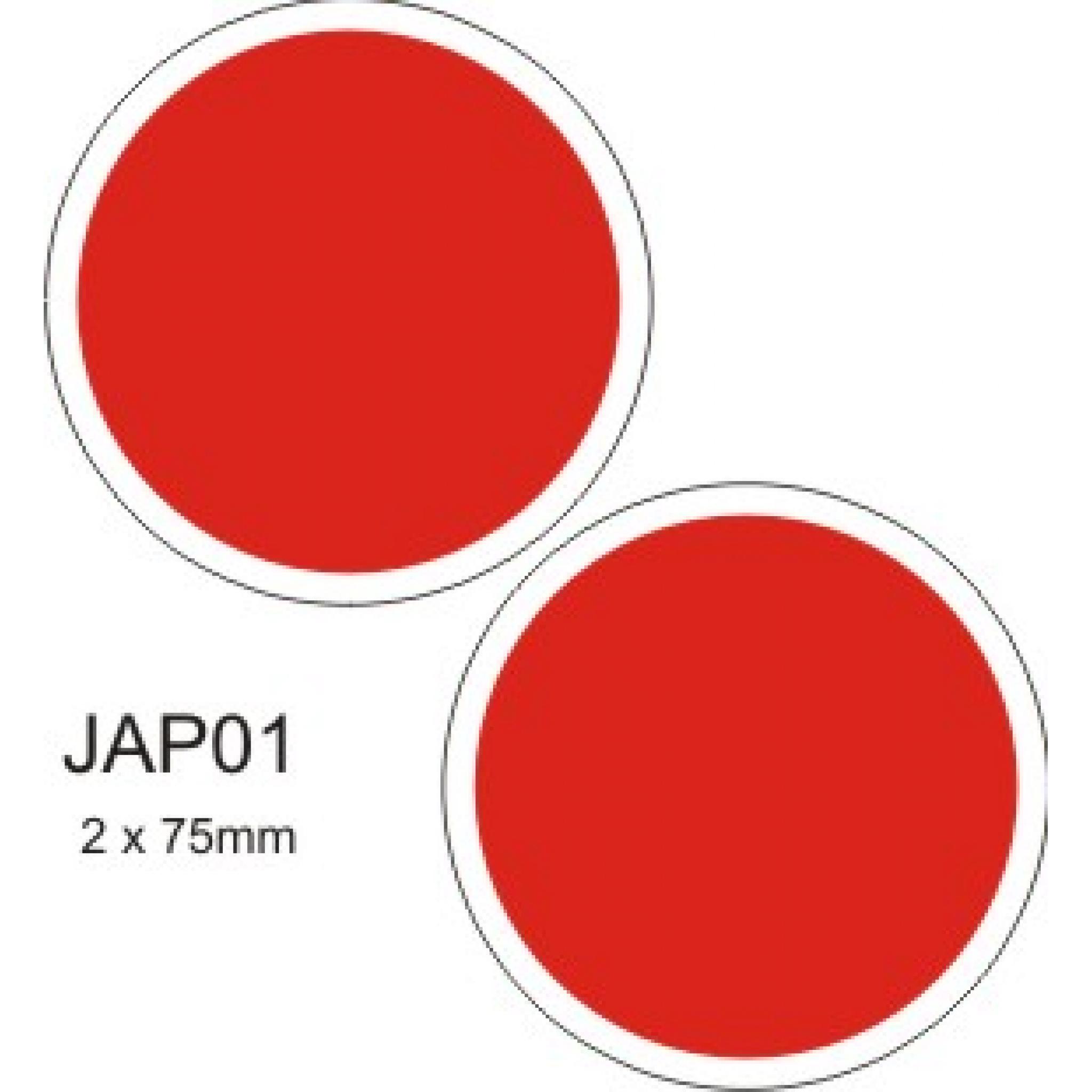 Jap01 (150Mm X2) Roundels Red / White Becc Vinyl Decals | Addlestone Models