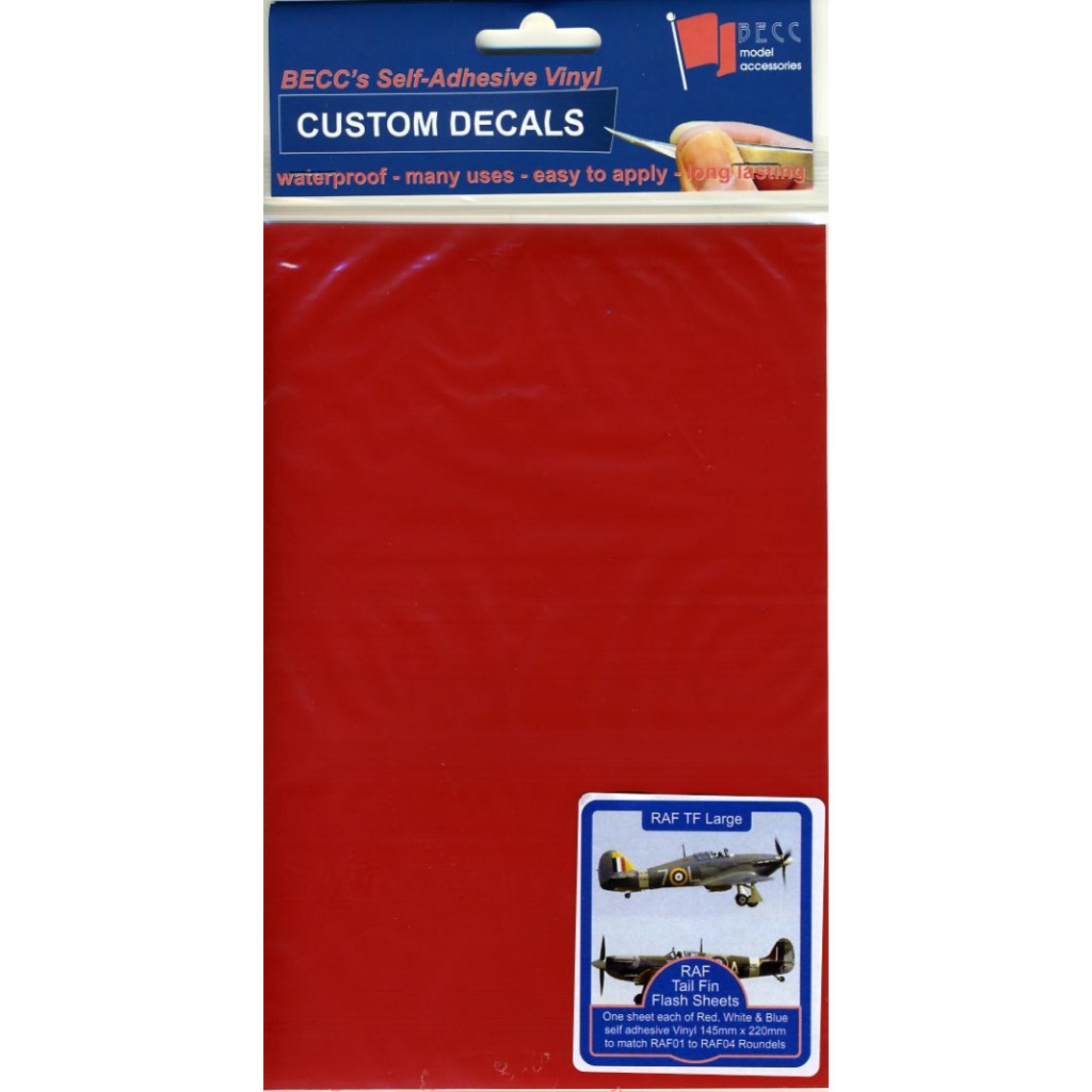 Becc Raf Tf Raf Tail Fin Flash Set Red, White & Blue Vinyl Decals ...