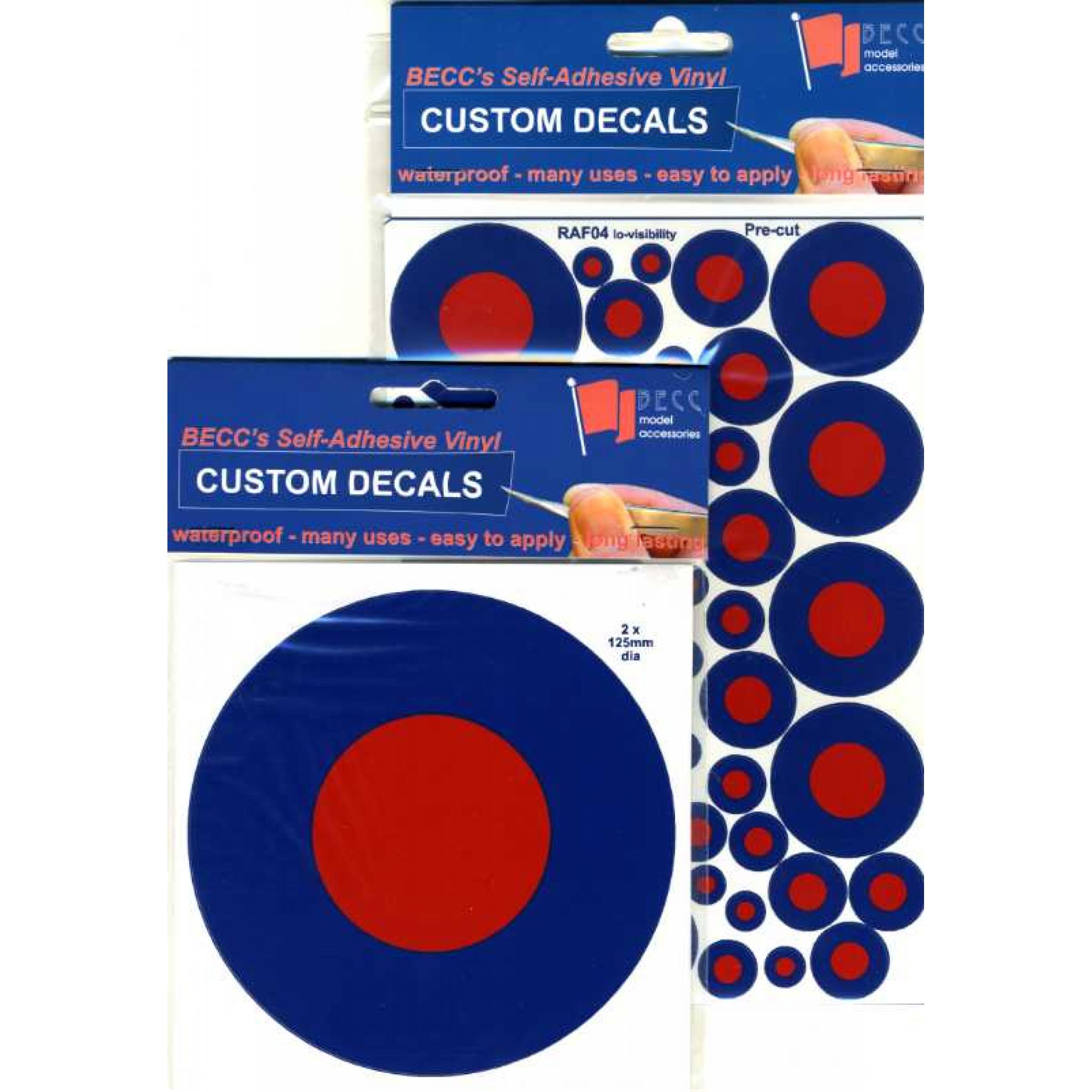 Raf04 (175Mm X2) Roundels Low Visibility Becc Vinyl Decals | Addlestone ...