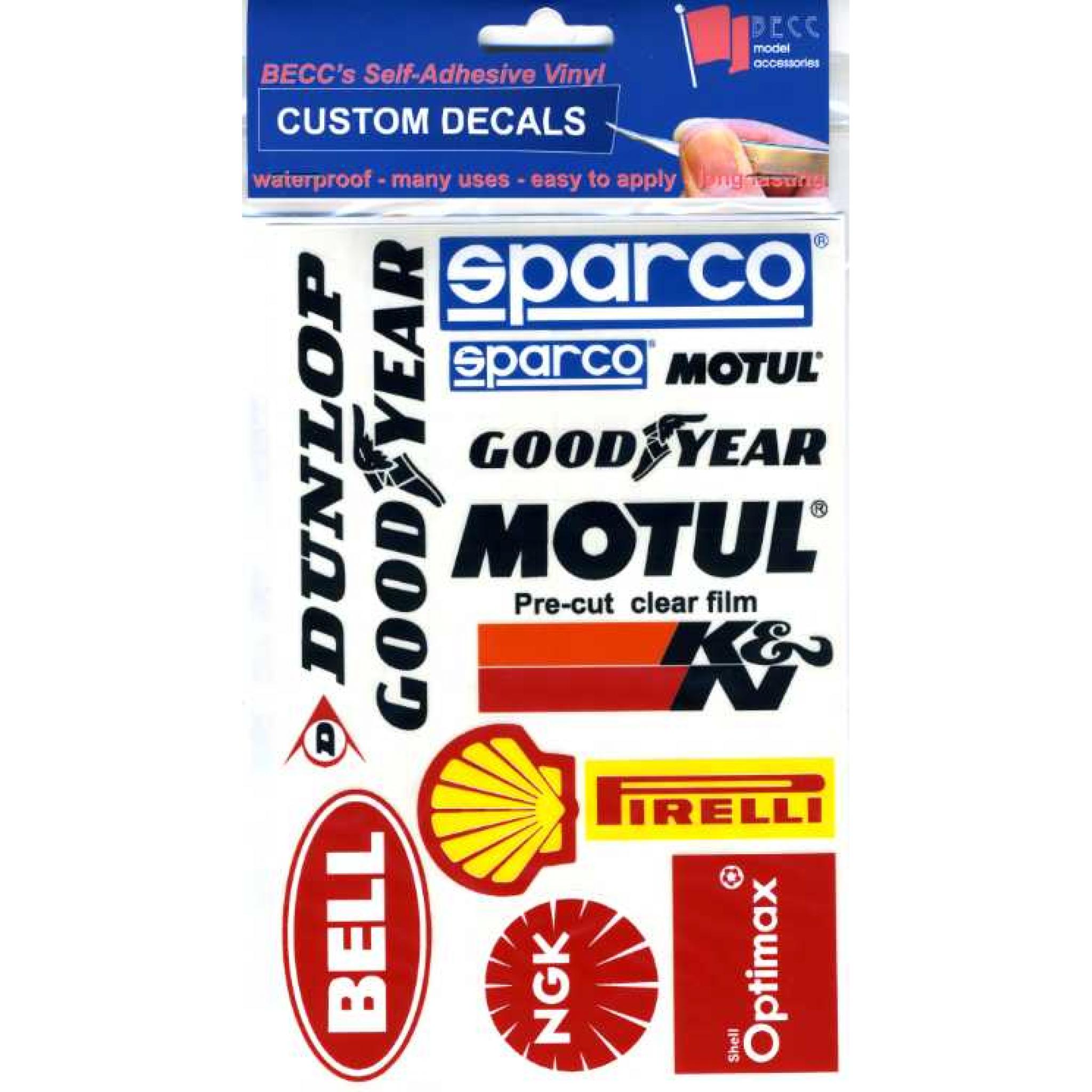 Sponsor2 Various Logos Large Becc Vinyl Decals | Addlestone Models