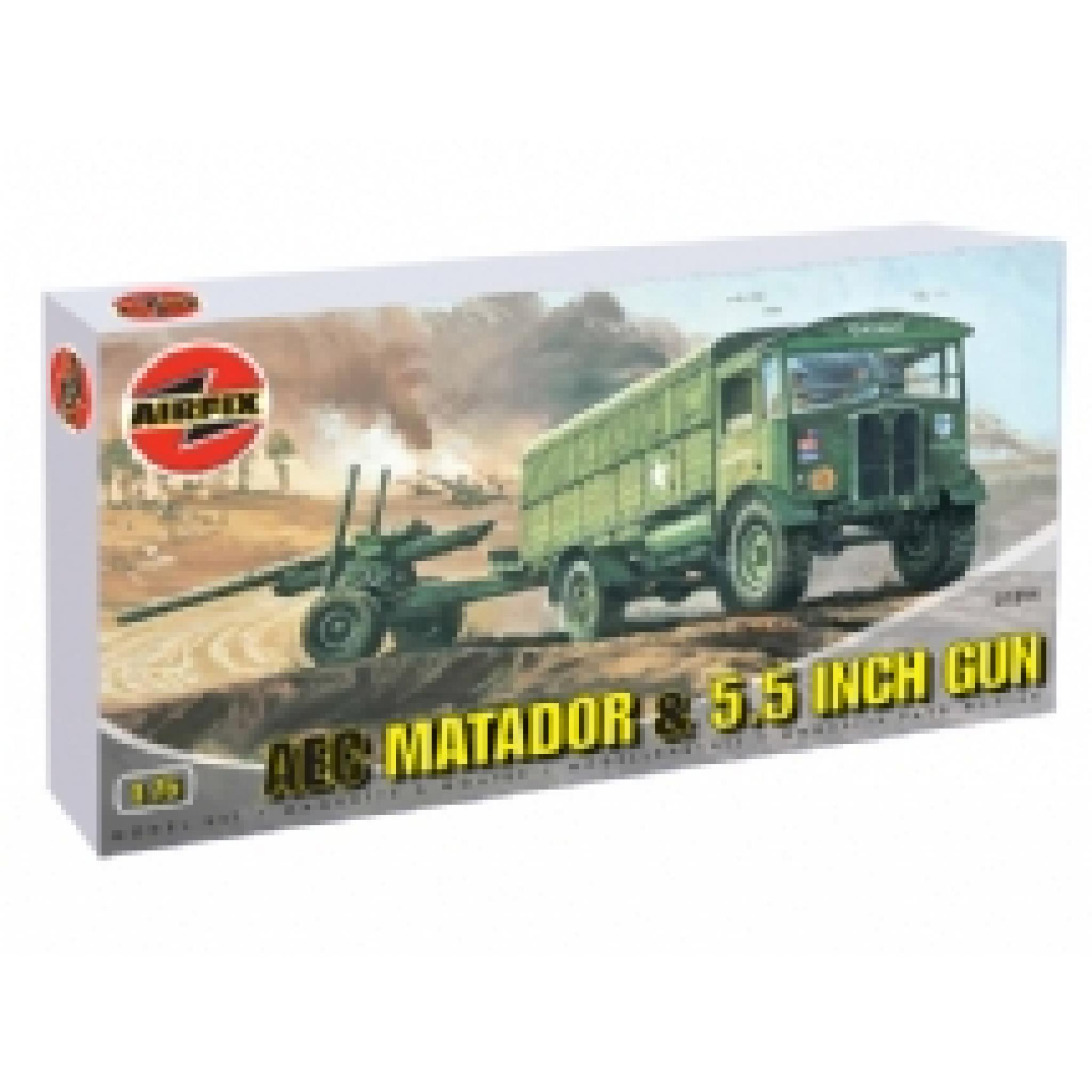 A01314V Aec Matador & 5.5'' Gun 1:76 Airfix Vintage Classics ...