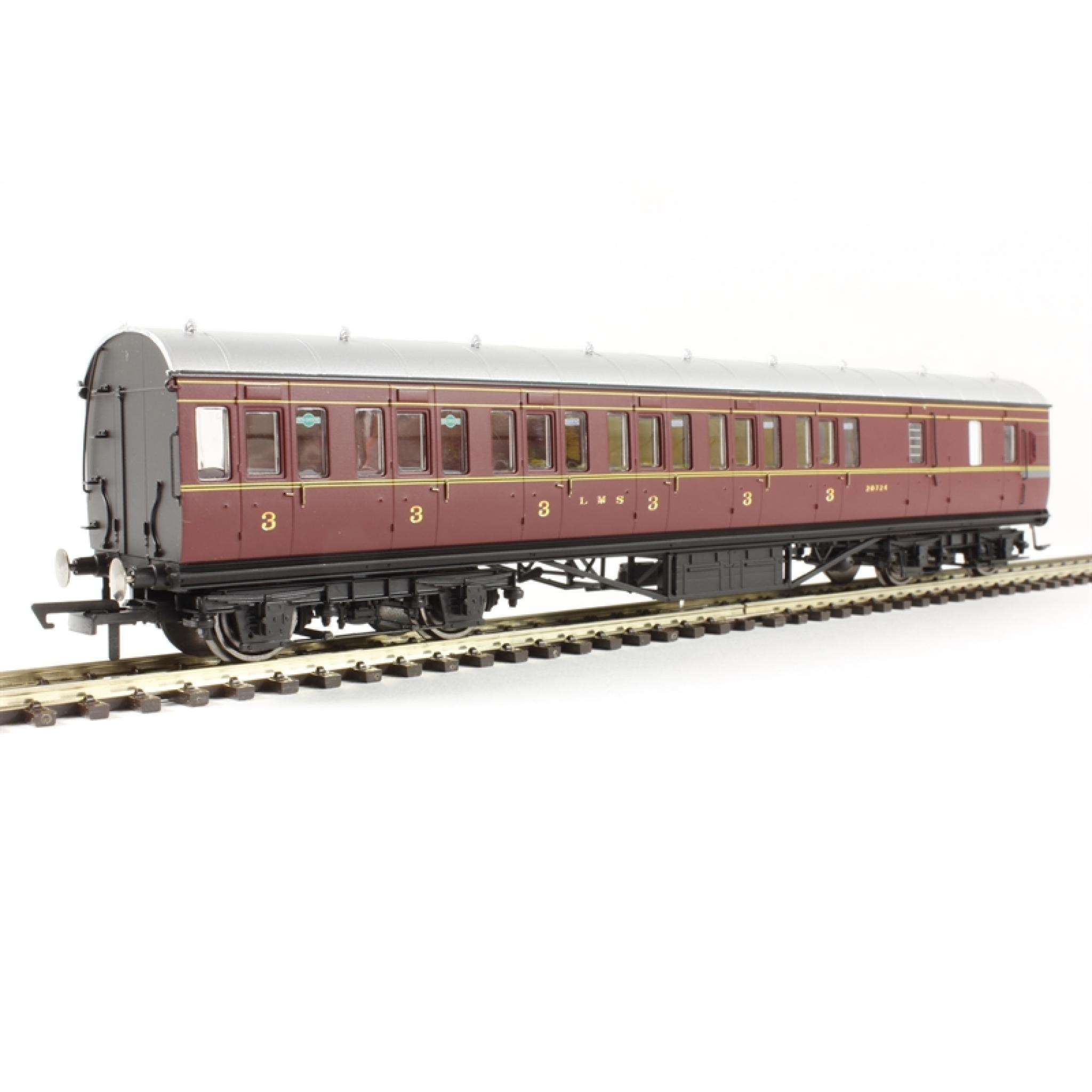 R4677 Lms Non-Corridor Third Class Brake Coach 20724 | Addlestone Models