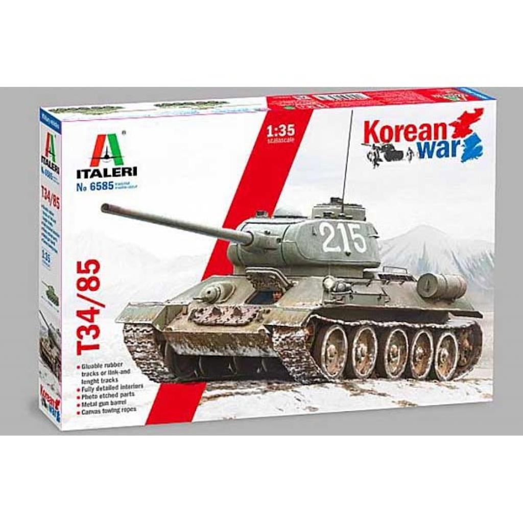 6585 T-34/85 Russian Medium Tank Korean War 1:35 Italeri | Addlestone ...