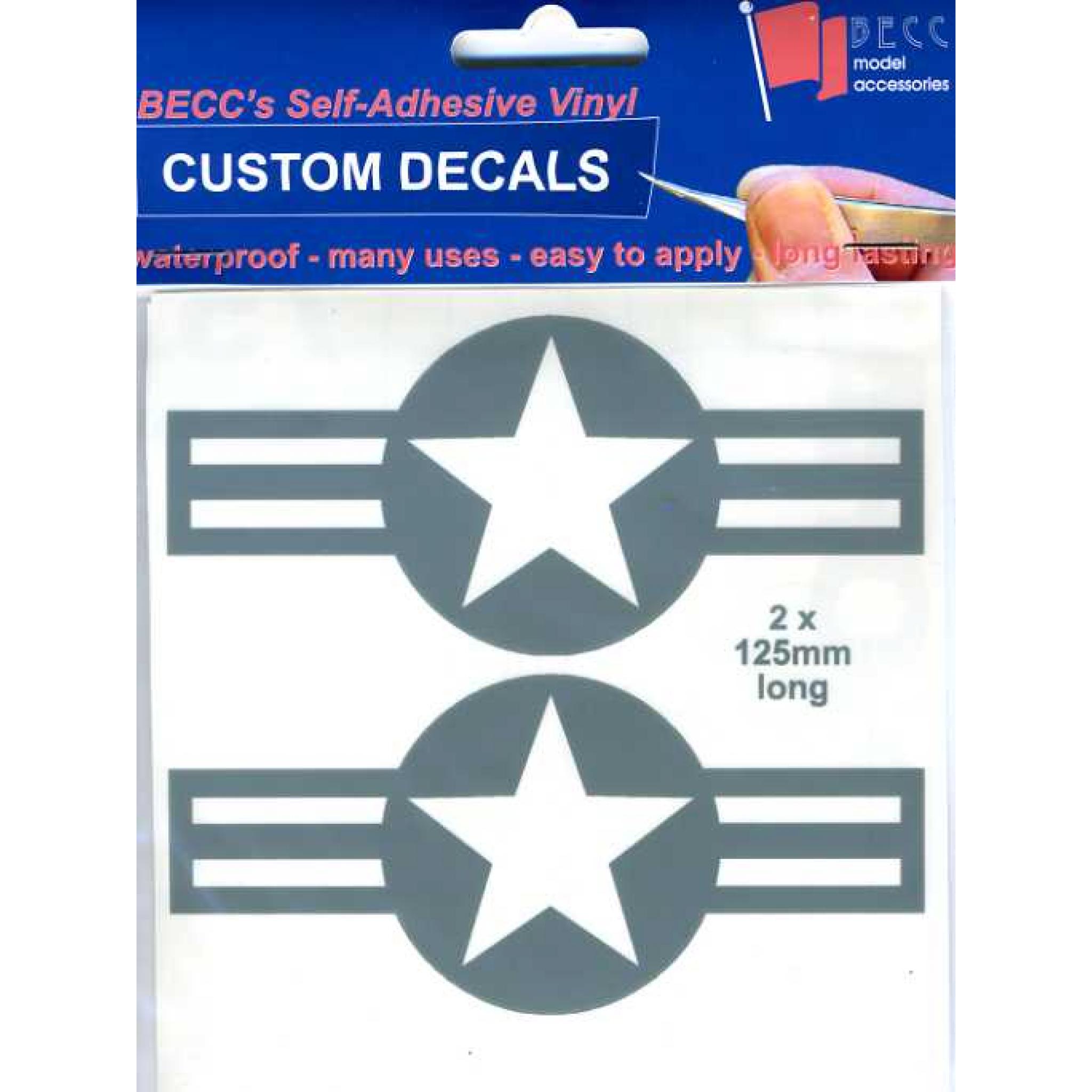Usaf05 (75Mm X2) Roundels Red / White Becc Vinyl Decals | Addlestone Models