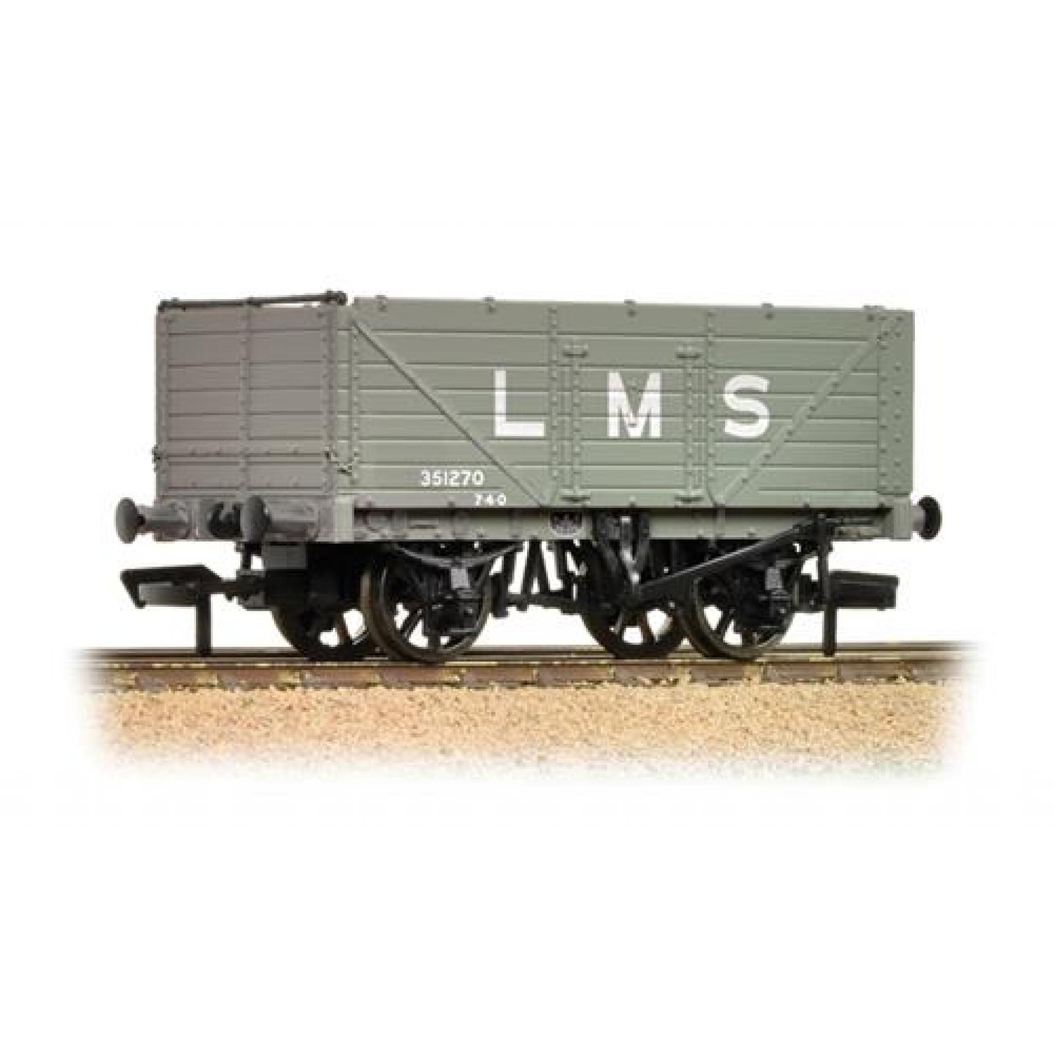 377-087 Lms Grey 7 Plank End Door Wagon | Addlestone Models