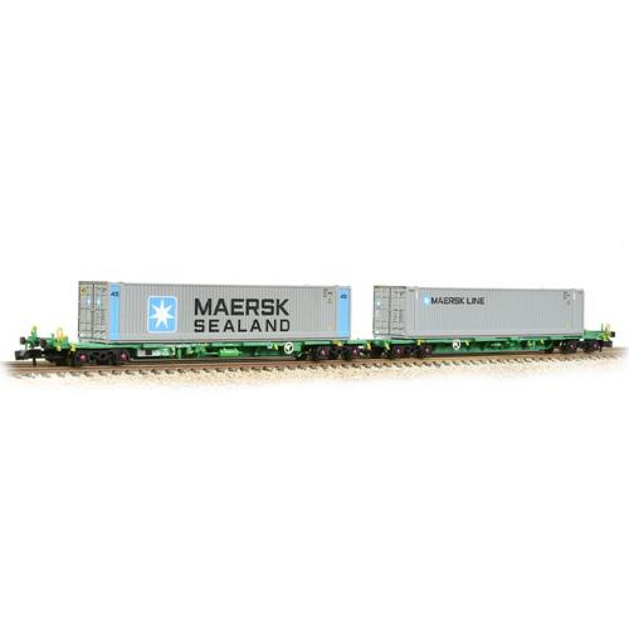 377-369 Intermodal Bogie Wagons With Two 45Ft Containers Maersk Sealand ...
