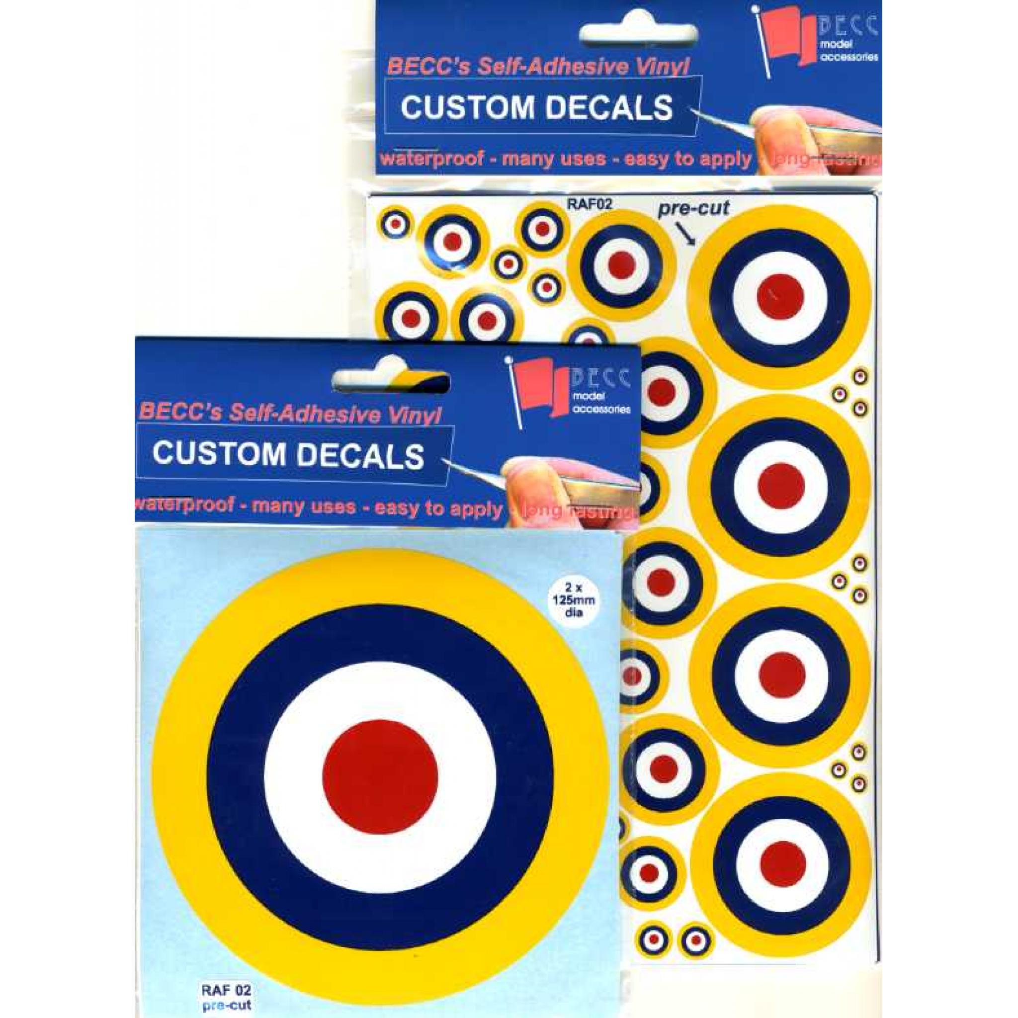 Raf02 (100Mm X2) Roundels 1A Circa 1038 Becc Vinyl Decals | Addlestone ...