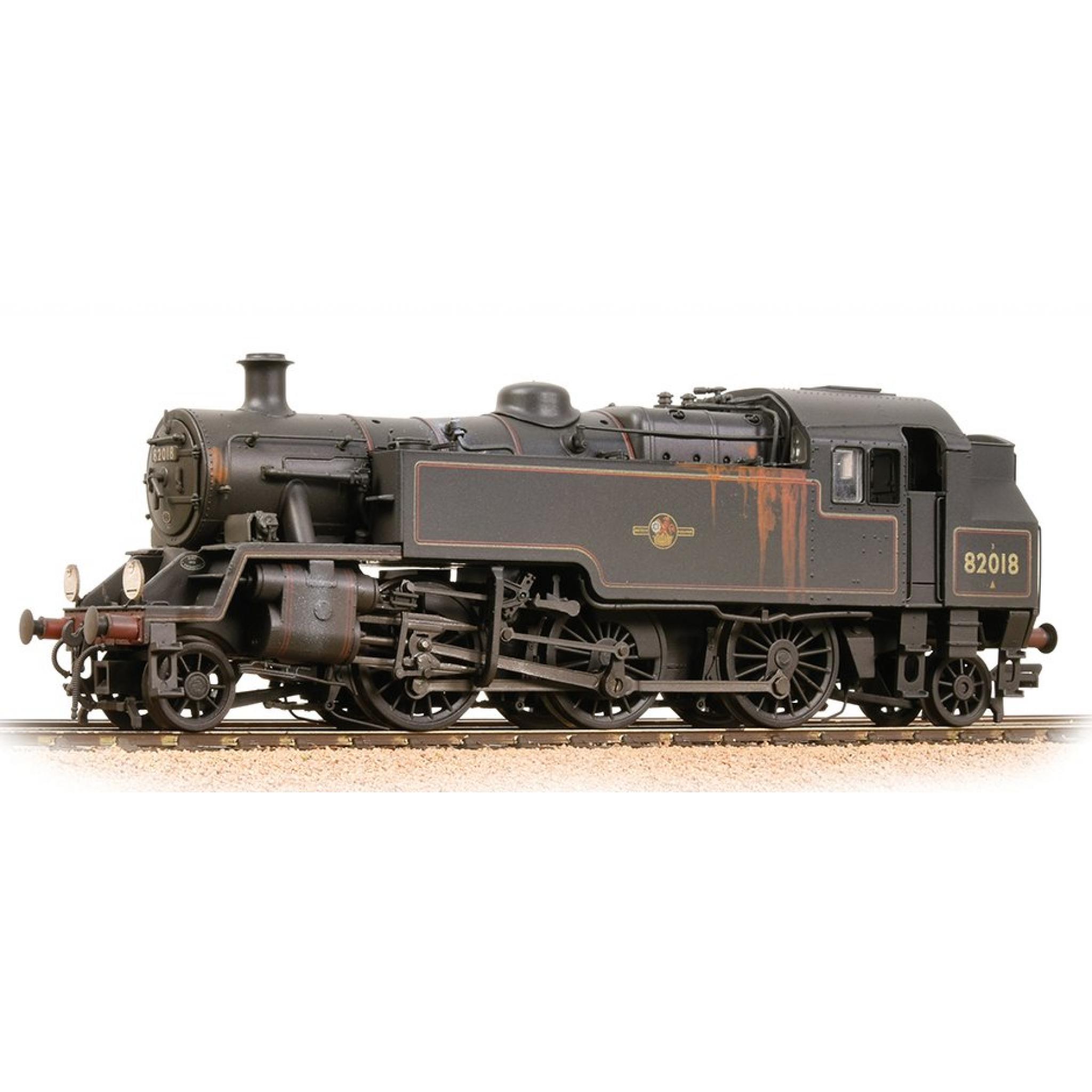 31-982 BR STANDARD 3MT TANK 82018 BR LINED BLACK LATE CREST WEATHERED ...