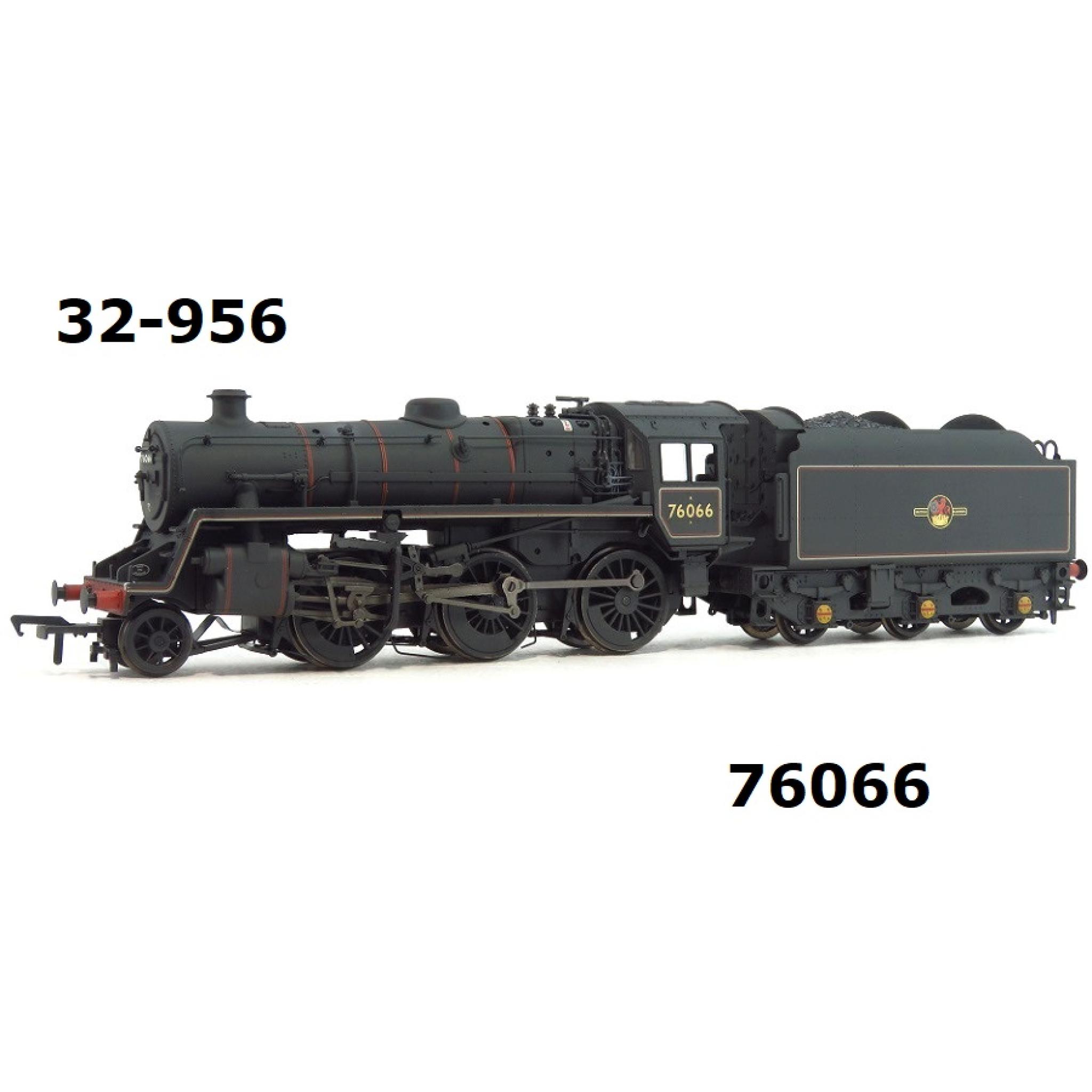 32-956 BR STANDARD CLASS 4MT 2-6-0 76066 BR LINED BLACK L/CREST ...